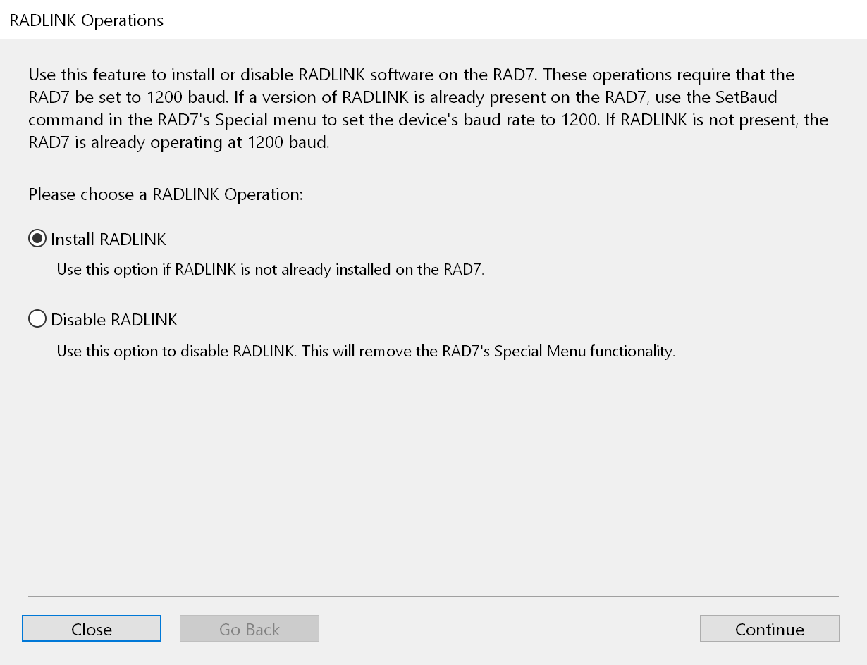 Tools Menu Functionality