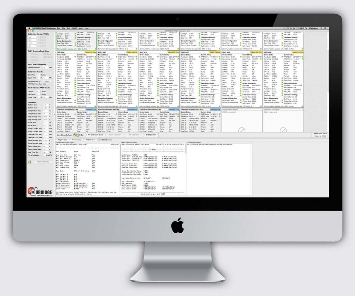 Radon Calibration - DURRIDGE | Reproducibility of better than ±2%